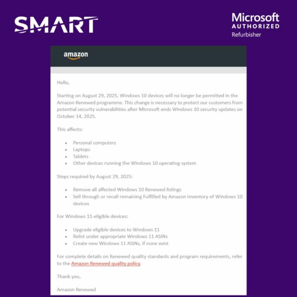 Amazon Renewed Sets Windows 10 Phase-Out Timeline – What Refurbishers ...